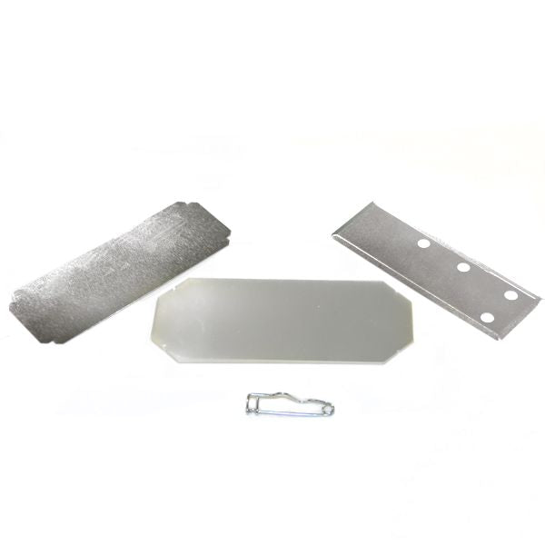 Horizontal Unpinned Button Supplies Rectangle 1.5 x 4.5" for 1000 butt ...